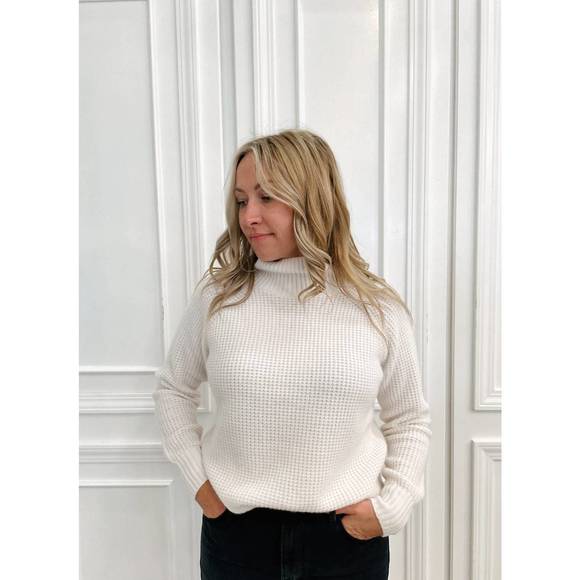 White + Warren | Sweaters | New White Warren Cashmere Waffle Standneck ...